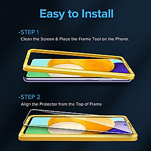 [4+2 Pack] iVoler Screen Protector for Samsung Galaxy A52 5G&4G/ A52s 5G [4 Pack] with 2 Pack Camera Lens Protector Tempered Glass for Samsung A52 5G&4G/ A52s 5G with Easy Installation Frame, 6.5 inch