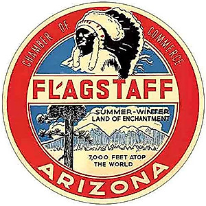 Flagstaff Arizona Circle Vintage Decal Sticker Souvenir
