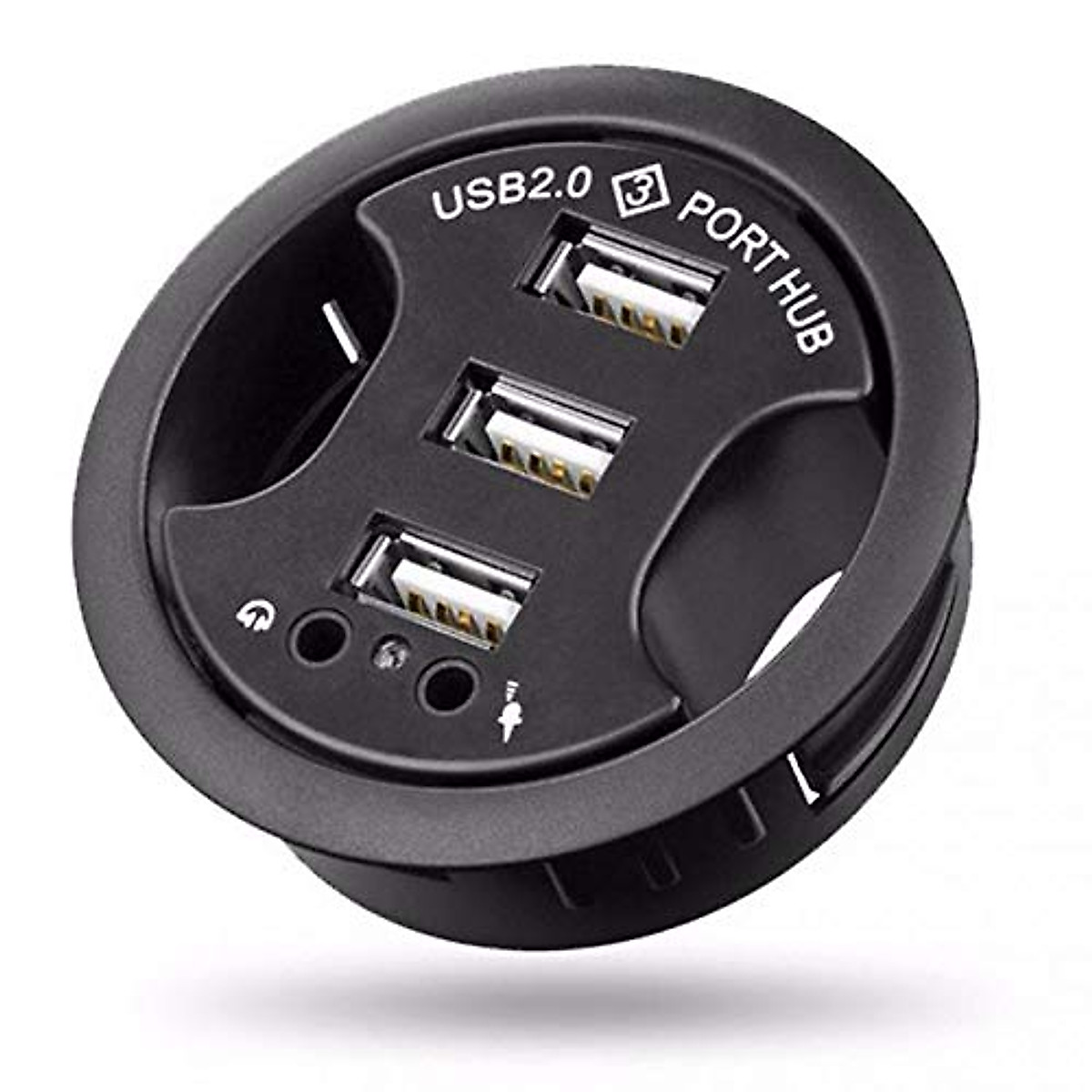 Leya-US LEYAYA 3 Ports USB 2.0 Hub with 3.5mm Audio and Microphone Jack