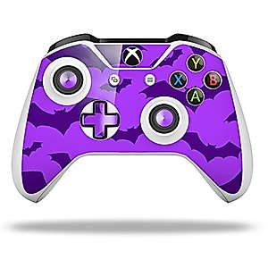 WraptorSkinz Decal Vinyl Skin Wrap compatible with XBOX One S / X Controller - Deathrock Bats Purple (CONTROLLER NOT INCLUDED)