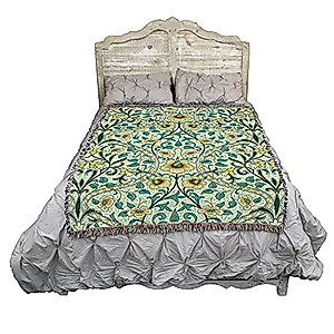 Pure Country Weavers William Morris Daffodil Meadow Blanket - Arts & Crafts - Gift Tapestry Throw Woven from Cotton - Made in The USA (72x54)