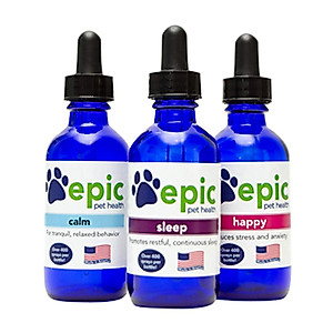 Epic Pet Health Calm - Natural Electrolyte Supplement for Relaxation Many Five Star Reviews Used by Rescue Groups &Adoptions Made in USA