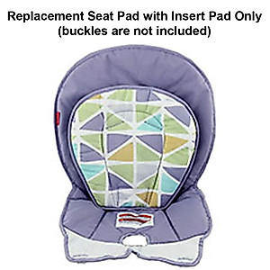 Replacement Cover for 4 in 1 High Chair - Fisher-Price Total Clean 4-in-1 Highchair in Sail Pattern FLH18 ~ Replacement Seat Pad with Infant Insert ~ Grays and Greens