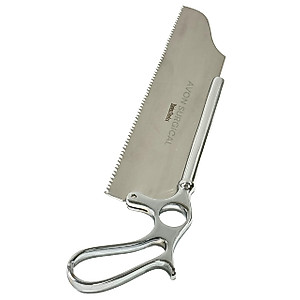 Premium Satterlee Bone Saw Ring Handle Stainless Steel Cutting Edge-12" (30.5 cm), light metal handle with stainless 9" (22.9 cm) blade