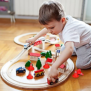 TOYANDONA 50Pcs Miniature Traffic Cones Road Construction Cones Kids, Plastic Traffic Signs Toys Children Educational Learning Toys Sand Table Ornaments