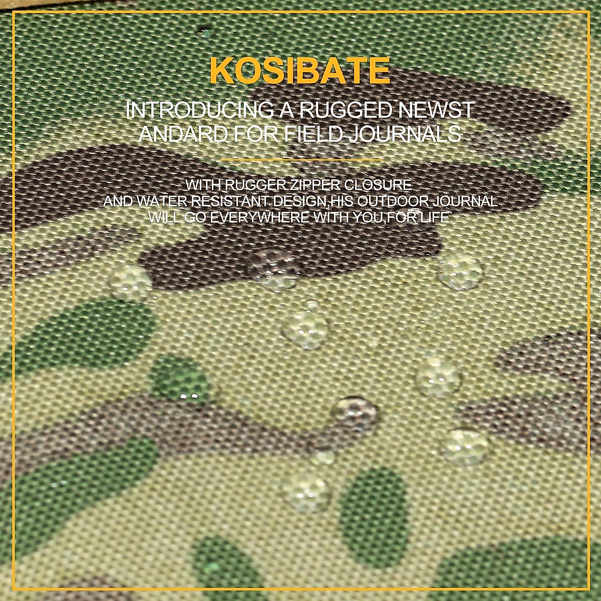 Kosibate Padfolio Ring Binder with 45 Sheets 90 Pages of Loose-Leaf Paper, Weatherproof Notebook Cover, Tactical Notebook with Zippered for Folders, Business Cards Refillable 6-Ring Notepad(5.5"x8.5")