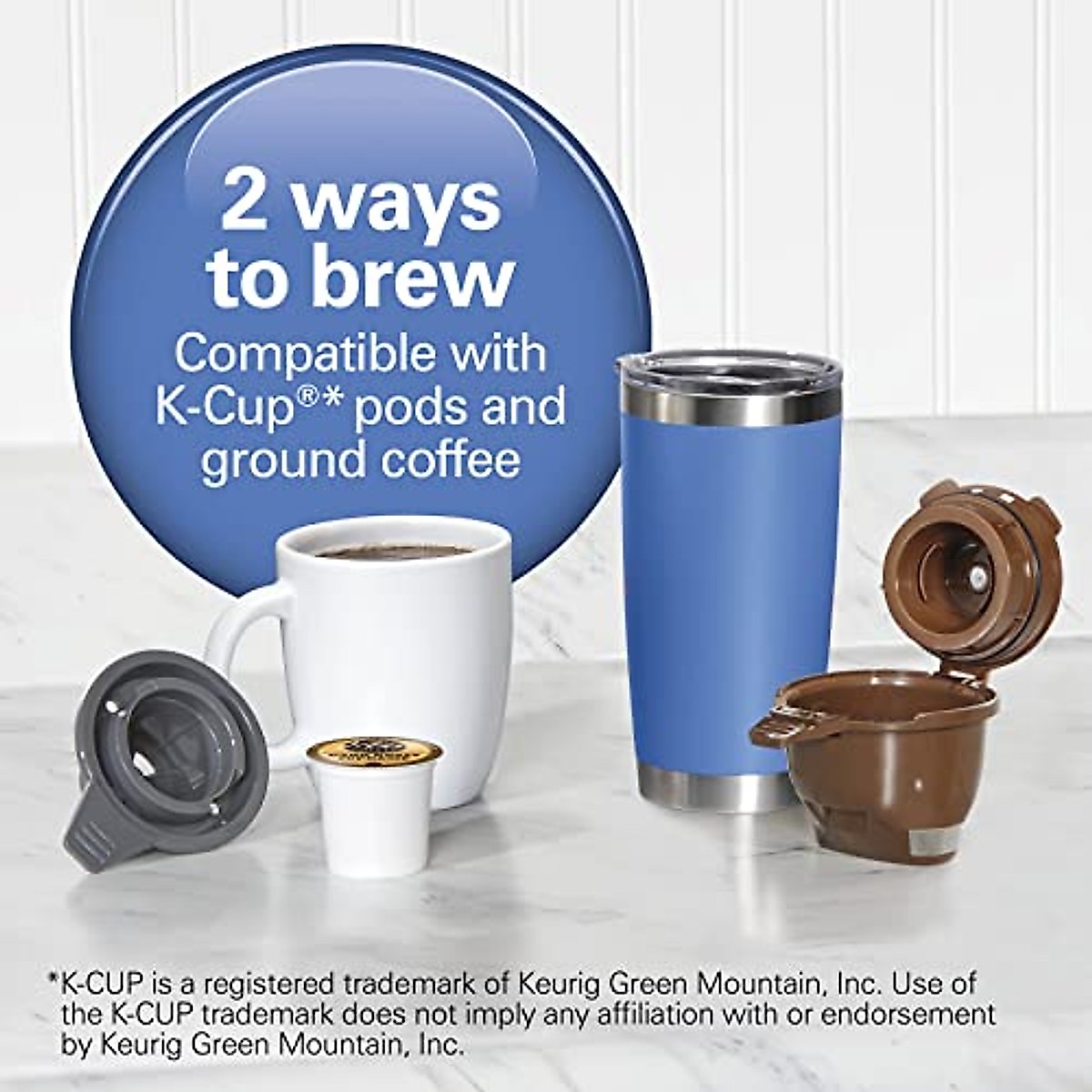 Hamilton Beach Gen 4 FlexBrew Single-Serve Coffee Maker with Removable Reservoir, Compatible with Pod Packs and Grounds, 50 oz, 4 Fast Brewing Options, Black