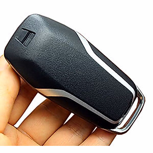 Replacement Keyless Entry Remote Smart Key Fob Shell Case Fit for Ford F150 Fusion Explorer Mustang Lincoln MKZ MKC 5 Buttons Button Pad Cover (Black, 5 Buttons)