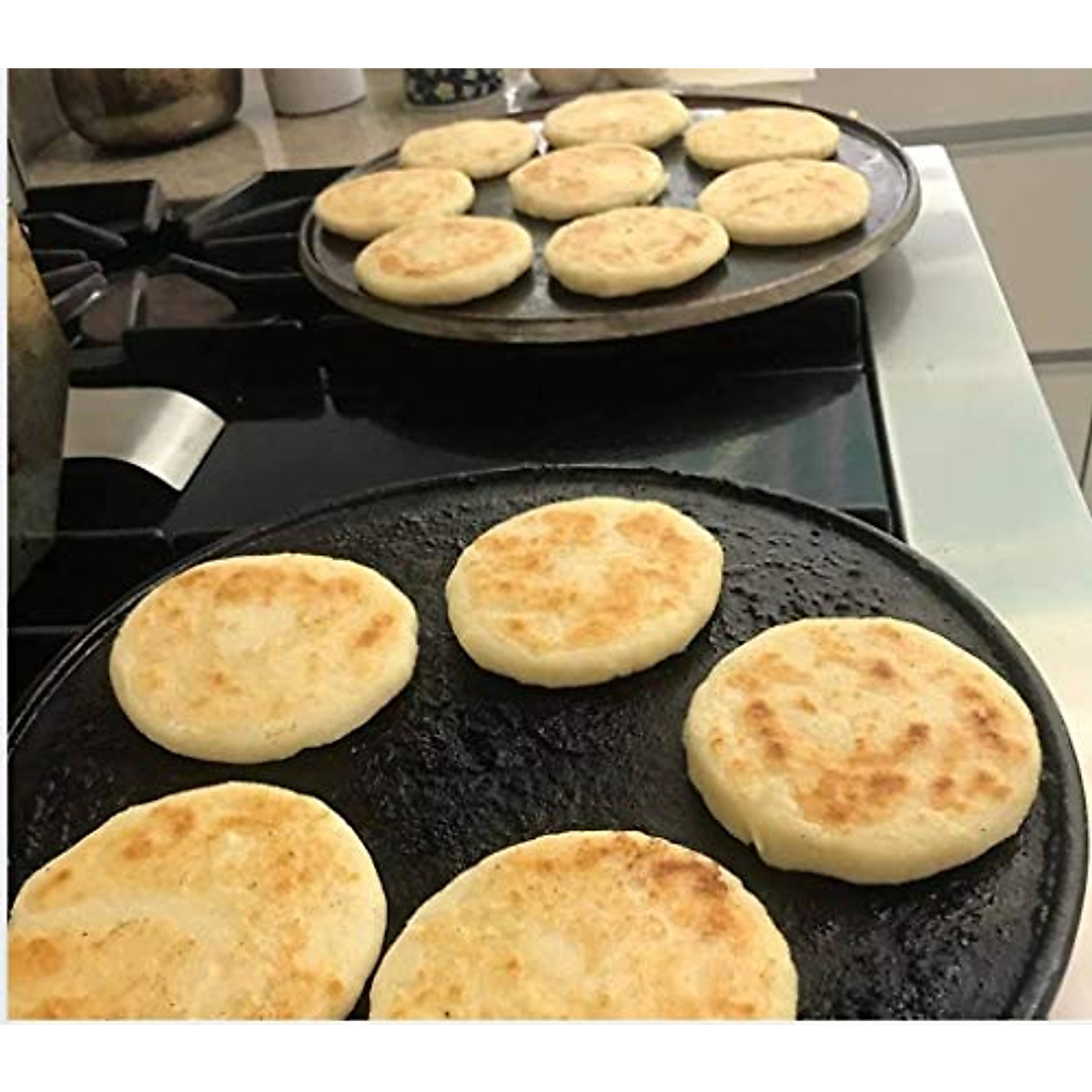 VIKO® Budare para arepas 36cm precurado 14" @vikogrills Gauchogrillx® griddle Hecho en Venezuela