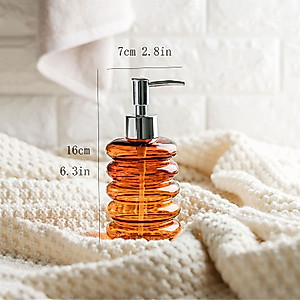 Soap Pump Dispenser 300ml Glass Soap Dispenser Bathroom Shampoo Bottle Home Lotion Liquid Soap Dispenser, Home Hotel Bathroom Toilet Accessories Bottles Dispenser (Color : Brass)