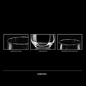 Krosno Water Juice Tumbler Drinking Glasses | Set of 6 | 13.5 oz | Splendour Collection | Perfect for Home Restaurants and Parties | Dishwasher Safe | Gift Idea | Made in Europe