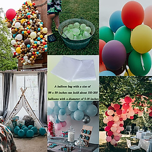 Balloon Bags for Transport, Urnseh 98.4 X 59 Inch 2 Pcs Large Plastic Balloon Transport Bags Clear Giant Storage Bags for Birthday Celebration New Year's Eve Party Supplies Jumbo Clear Bags, Balloon