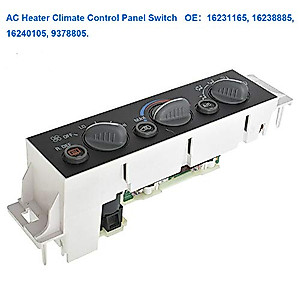 MOCW 9378805 AC Heater Climate Control Panel Module HVAC Control Module w/Rear Window Defogger Switch Fit for 1996-2000 Chevrolet C1500 C2500 Suburban Tahoe Yukon Replace OE # 16231165 16238885