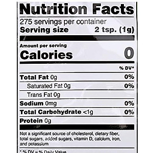 Great Value No Calorie Stevia 9.7 Oz