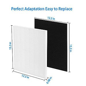 2 Pack D3 Replacement Filter Fit for Winix D360 Air Purifier