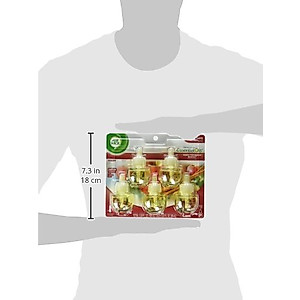 Air Wick Plug in Scented Oil Refill, Apple Cinnamon Medley, 5ct, Air Freshener, Essential Oils