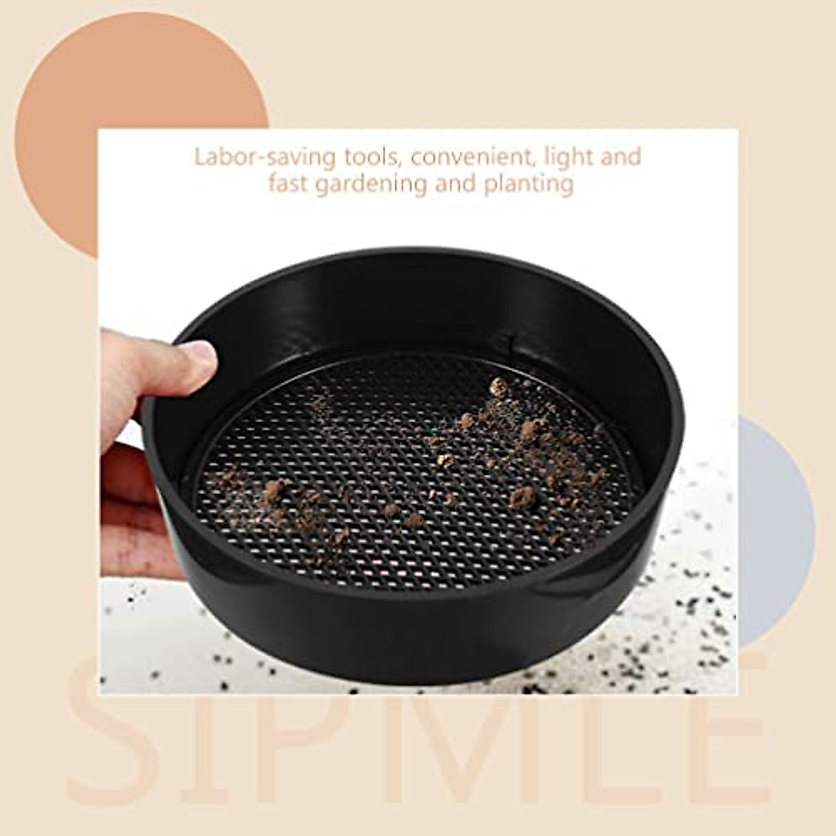 YARNOW 3 Sets Soil Sieve Set Mesh Sifting Pan Soil Sand Sieve Fine Mesh Strainer Gardening Tool Riddle Soil Sifter for Sand Rock Compost