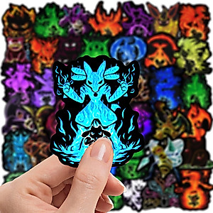 106 Pcs Anime Stickers for Water Bottles Cool Cartoon Waterproof Stickers Aesthetic Vinyl Kawaii Stickers for Laptop Phone Skateboards Guitar, Gifts for Kids Teens Birthday Party (106-2 PKM)