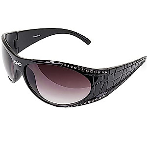 Global Vision Marilyn-1 Women's Motorcycle Sunglasses W/ 50 Crystal Bling Rhinestones Eyewear