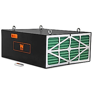 WEN 3417 3-Speed Remote-Controlled Industrial-Strength Air Filtration System (556/702/1044 CFM)