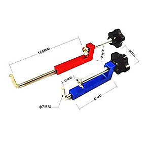 Szliyands Fixing Clip, Universal Fence Clip Fixing G-Clamp Fast Fixing Clip Woodworking Tools (Blue/red)2pcs