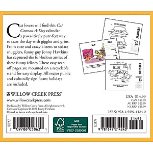 Cat Cartoon-A-Day by Jonny Hawkins 2021 Box Calendar