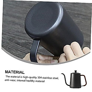 Mikinona 1pc Hand Pour Coffee Pot Drip Filter Teakettle Electric Kettle Manual Espresso Machine Mini Espresso Maker Stainless Pot Stainless Steel Pot Black 304 Stainless Steel