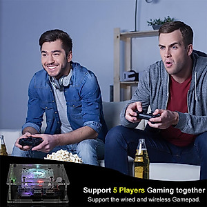 Retro Game Console, Video Game Console with 2 Classic Controllers, 70,000 Games and 50 Emulators, Classic Mini Console, Android System and HD Output, Birthday Gifts Choice for Children/Adults