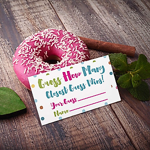 Candy Guessing Game Cards,50-Pack,Games Activities and Decorations.