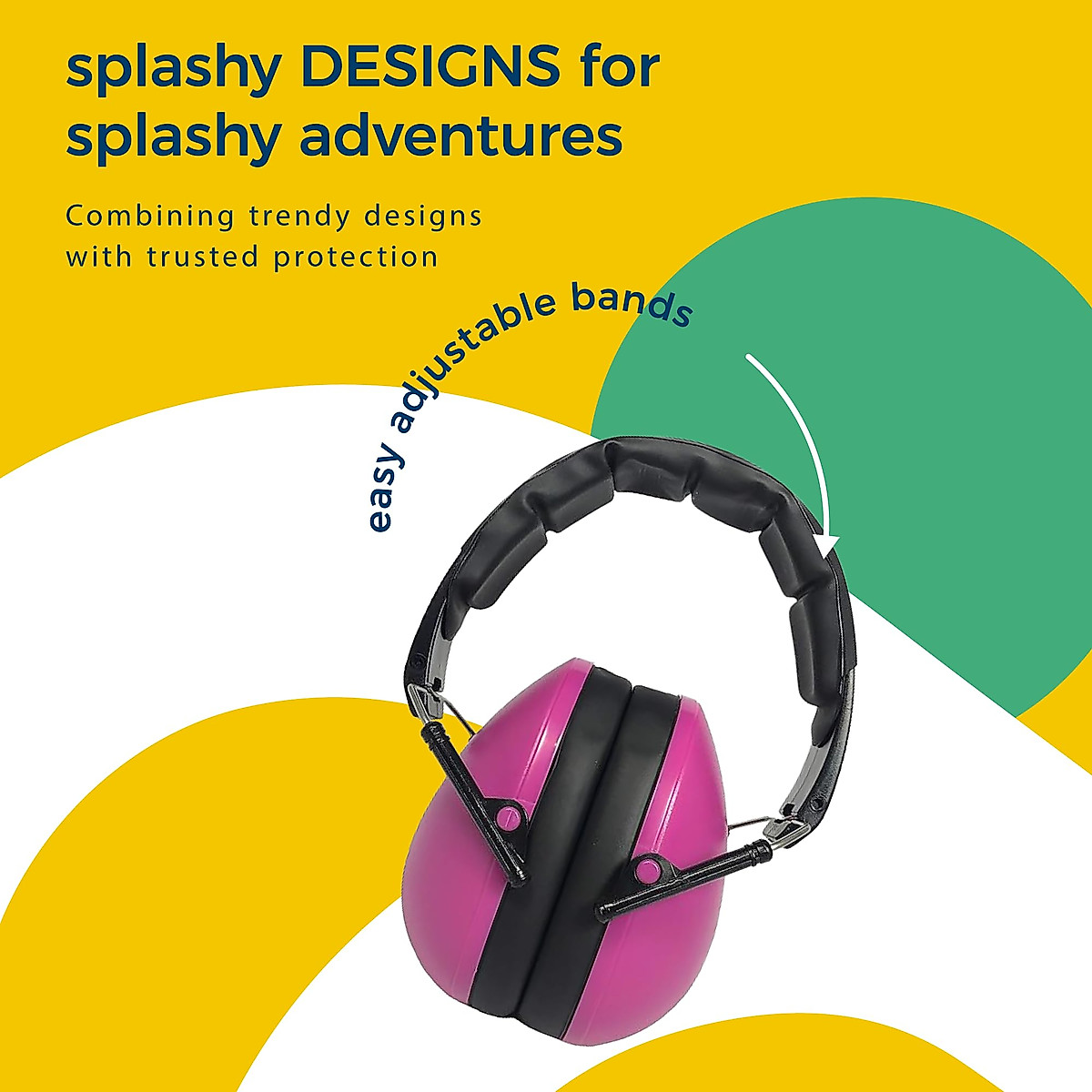 BANZ Kids Headphones – Hearing Protection Earmuffs For Children – ADJUSTABLE headband to fit all ages – Protect Kids Ears – Block Noise – Fireworks – Sporting Events – Concerts – Movies (Magenta)