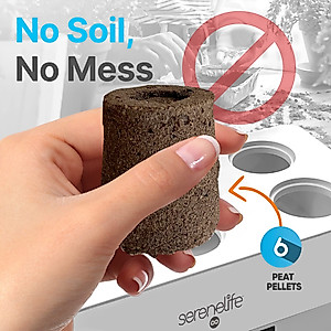 Hydroponic Herb Garden 6 Pods, Indoor Herb Garden Kit, Seed Pod, Indoor Garden, Full-Spectrum Grow Light, Adjustable Height, Hydroponic Indoor Garden, Smart Indoor Plant system