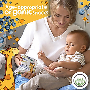 Awsum Organics Baby Snacks - Happy Healthy Baby Food - Snack for babies - Vegan Kosher Gluten Free - Natural Plant Based Protein Puffs - Non-Allergy - No Added Sugar 0.75 Oz Bag (Variety, 4 packs).