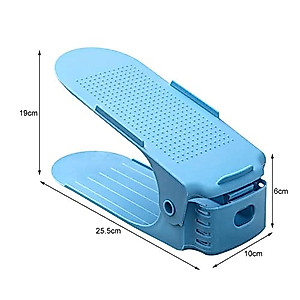 ENDAN Shoe Shelf Shoe Bracket Dust Storage Rack Home Shoe Organizer Stand Shoe Hanger Space Saver Adjustable Durable Shoes Organizers Stand Shelf (Color : Rojo)