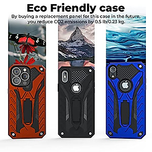 Kitoo Made in USA Defender Designed for iPhone 6 Plus/iPhone 6S Plus Eco-Friendly Case with Kickstand, Military Grade Shockproof 12ft. Drop Tested - Blue