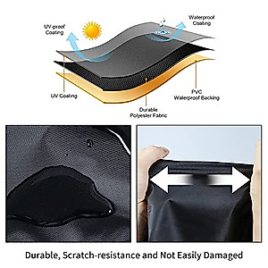 Andacar Griddle Cover for Yukon Glory Portable Grill Table, Outdoor 22 inch 17 inch Griddle Table Cover Waterproof Grill Stand Cover BBQ Grilling Cover Black - 34x24x32Inch