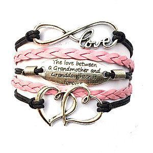 DOLON the Love Between the Grandmother and Granddaughter is Forever Bracelet Heart