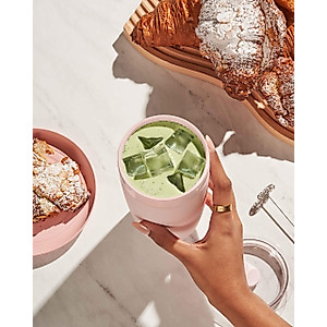 W&P Porter Insulated Tumbler 20 oz | No Metallic Aftertaste Ceramic Coated for Water, Coffee, & Tea | Wide Mouth Vacuum Insulated | Dishwasher Safe, Blush (Tone on Tone)