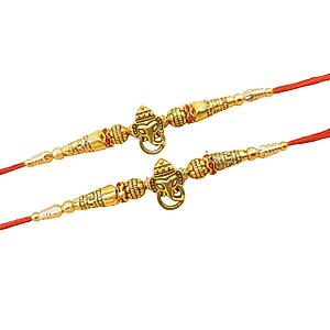 Anika Shopify Rakhi for brother, Best unique bracelet Shape in Square OM , BTOTHER and TORTOISE Made of Brass Gift, Wrist bands Brother/ Sibling, Sister, Father Family Member -Set 3