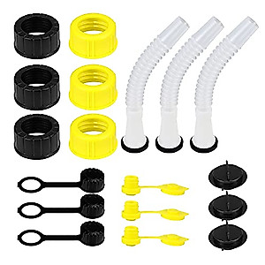 A + Universal Gas Can Spout Replacement Kit, Water Jug Or Gas Can Spout, Update Your Old Can (3 Pack)