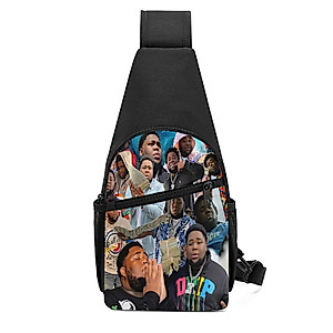 Rod Wave Crossbody Bags Sling Backpack for Man & Women Chest bag Multifunction Hiking Pack Small Shoulder Backpack,Camping,Sports Shoulder Bag,Small Travel Daypack