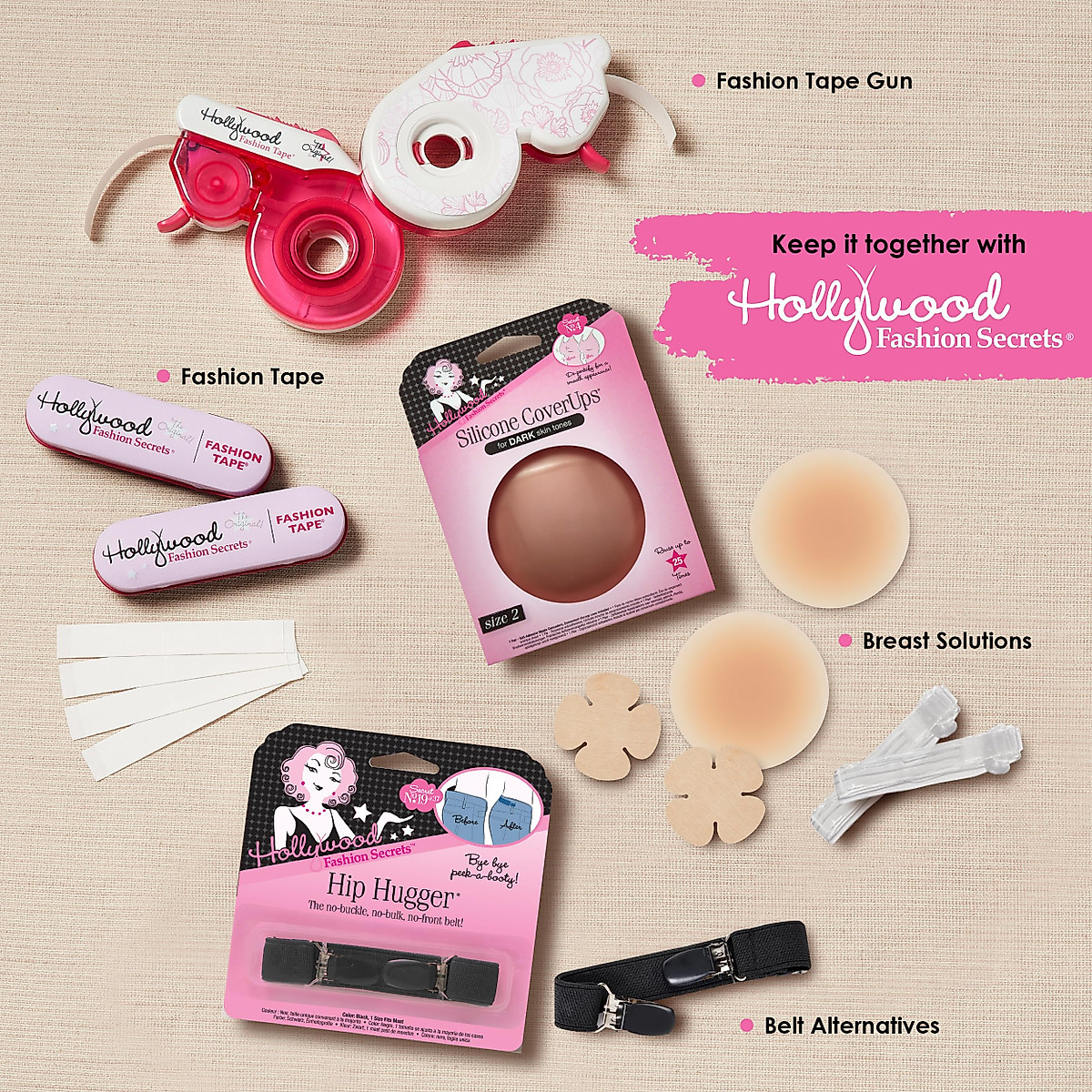 Hollywood Fashion Secrets Accessory Tape Dots, Hypoallergenic, Secure Hold, 25-Count