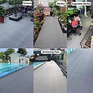 MYOYAY Commercial Drainage Mat 3x10 Ft 0.22'' Thick Drainage Non-Slip Mat PVC Drainage Rug Floor Mat Mesh Holes Pool Drain Floor Mat Roll for Restaurant Kitchen Bars Patio Bathroom Wet Area(Gray)