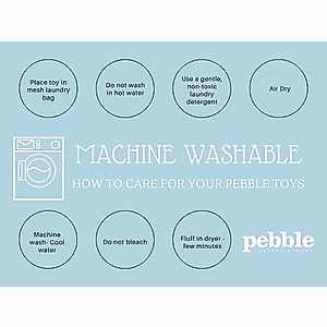 Pebble Fair Trade Handmade Crochet Cotton Friendly Peapod Rattle, 9-inch Length