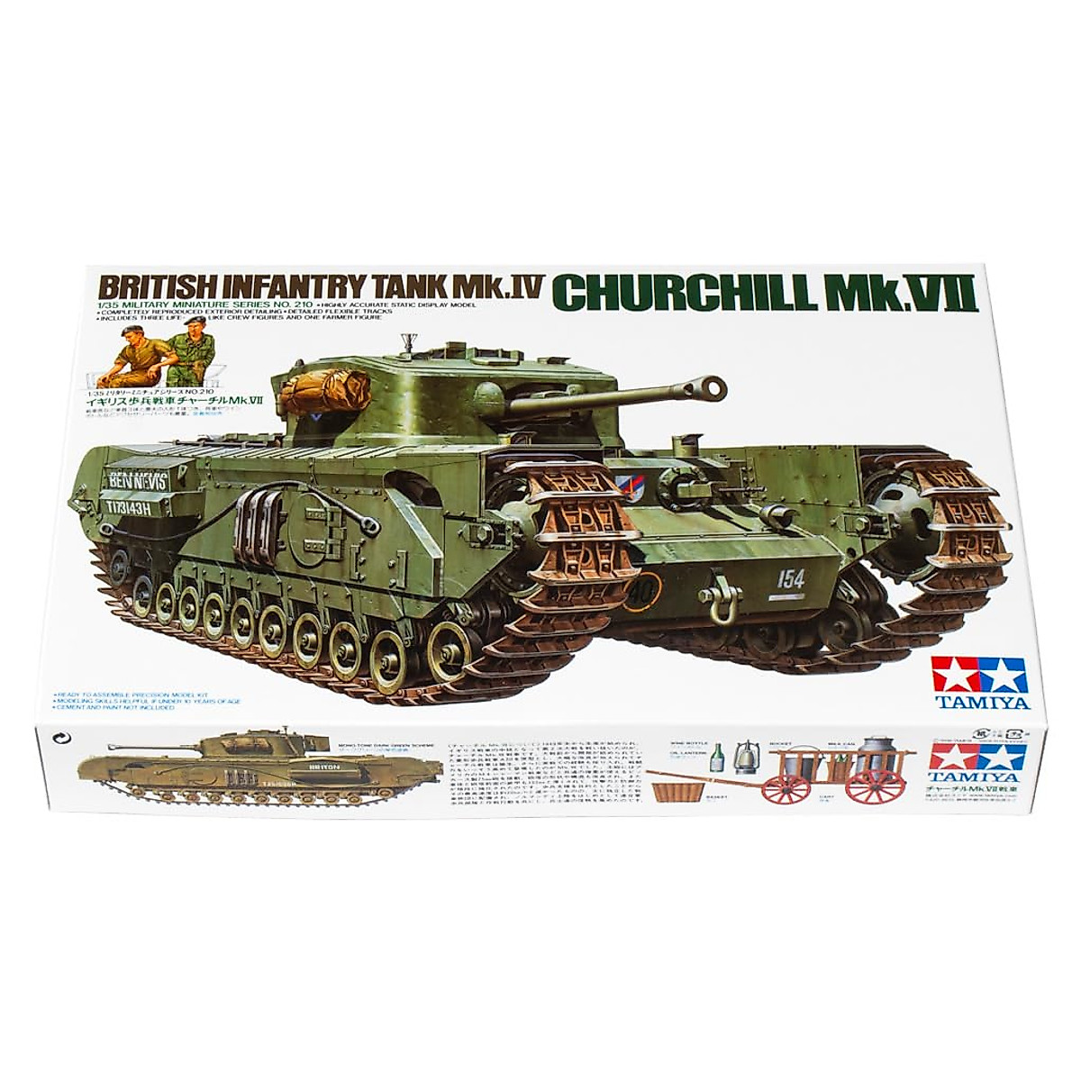 TAMIYA America, Inc 1/35 British Churchill MKVII Tank, TAM35210