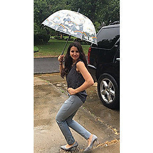 Rainbrella Kids Sky Collection Rainbows Umbrella, Clear