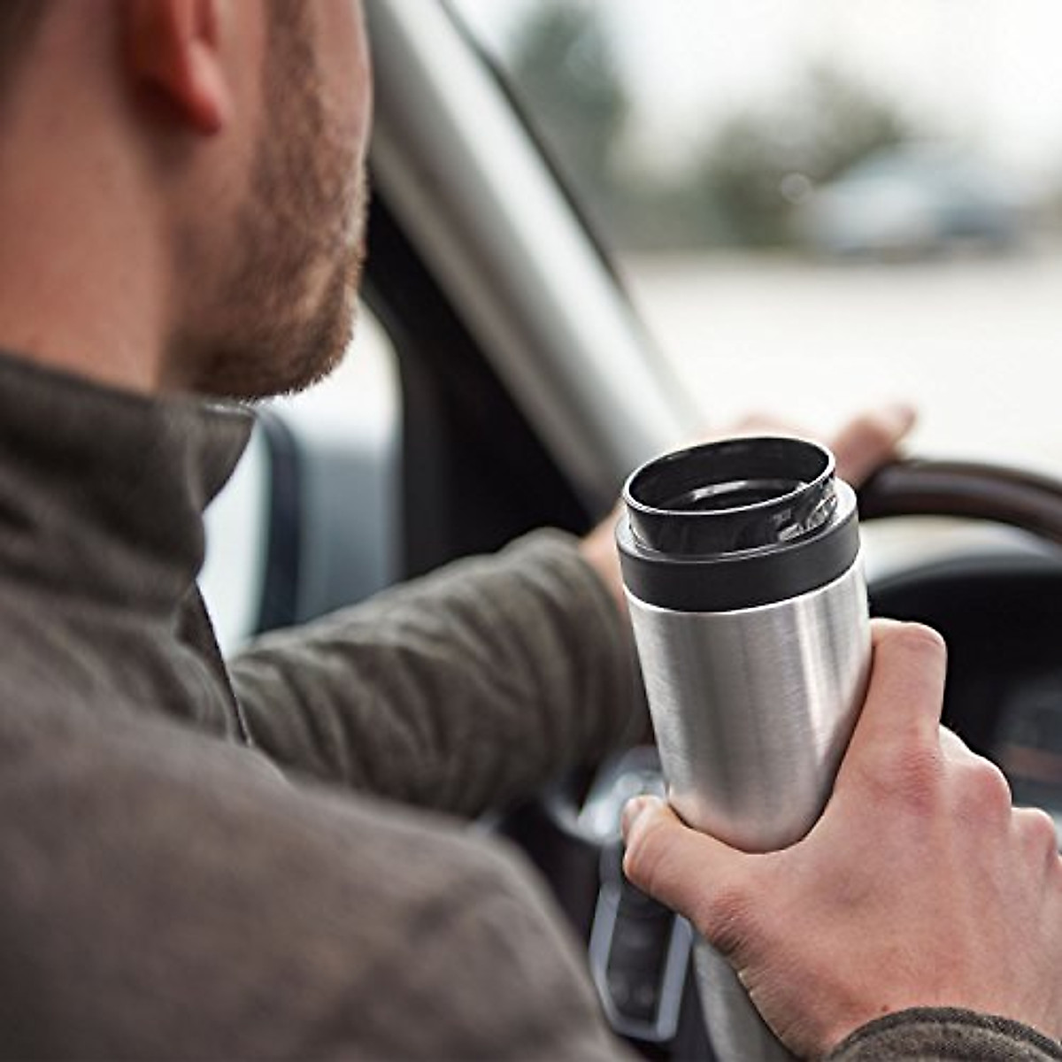 Espro Stainless Steel 12 Ounce Travel Press with Tea Filter, Red