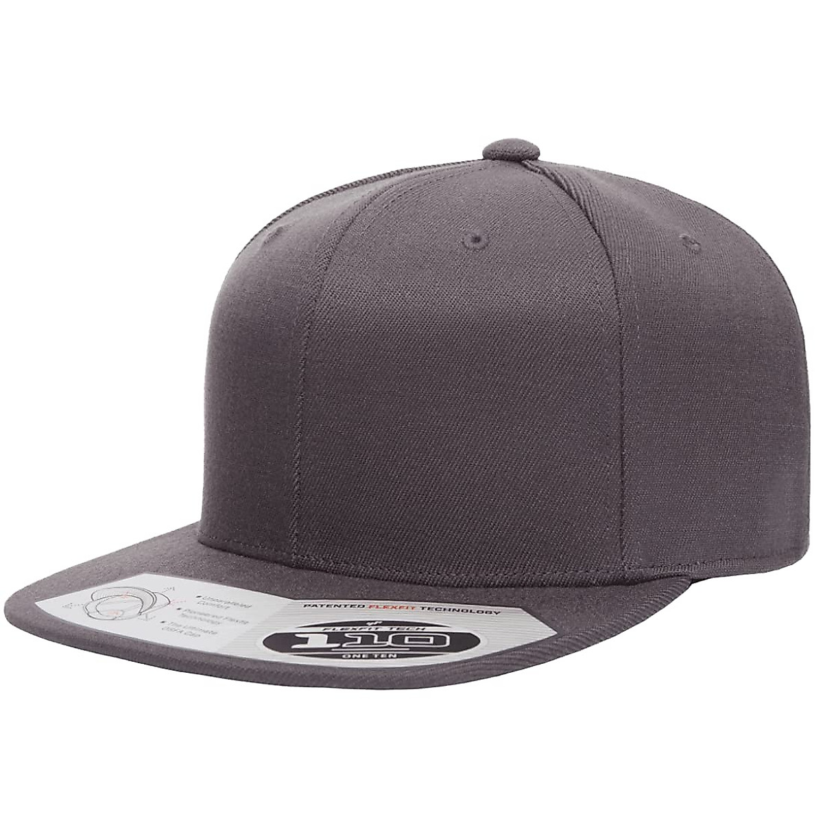 Flexfit Men's 110 Classic Snapback, Dark Grey, XX-Large