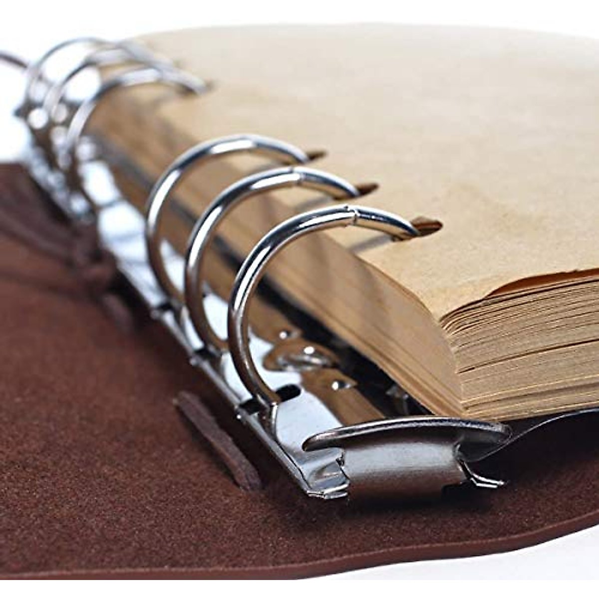 Leather Travel Journal Writing Notebook, Classic Embossed Vintage Nautical Spiral Blank String Refillable Diary Notepad Sketchbook to Write in, Unlined Paper, Retro Pendants (7.3” x5”, Deep Blue)