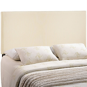 Modway Region Linen Fabric Upholstered Queen Headboard in Ivory