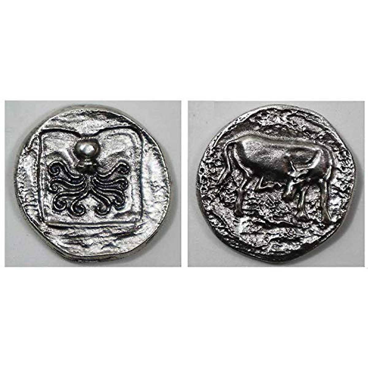 Silver Plated Ancient Greek Coins - Reproduction Tetradrachm - 5 Pieces Set